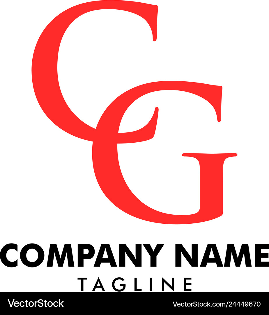 Initial of letter cg logo Royalty Free Vector Image