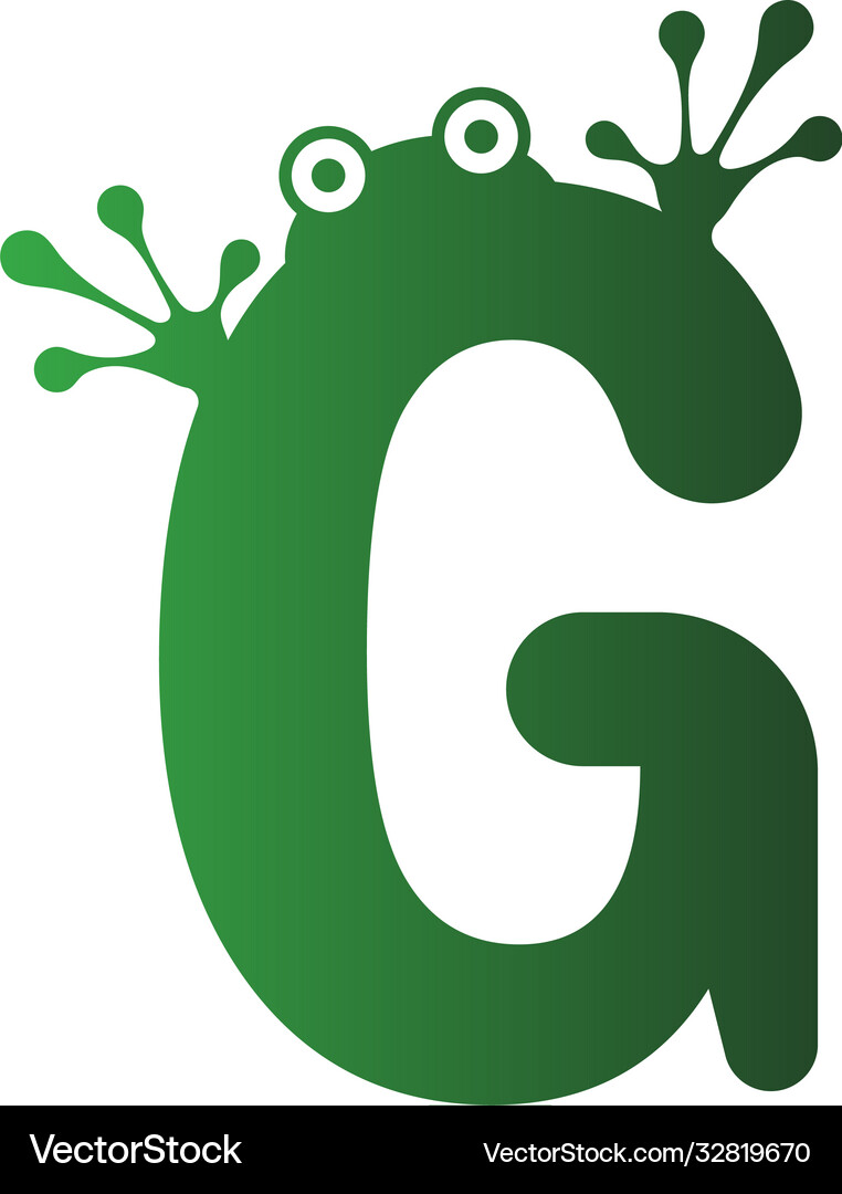 Letter g logo design frog footprints concept Vector Image