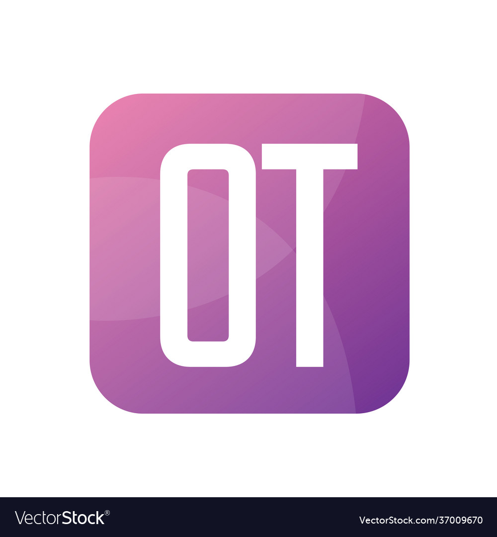 Ot letter logo design with simple style Royalty Free Vector