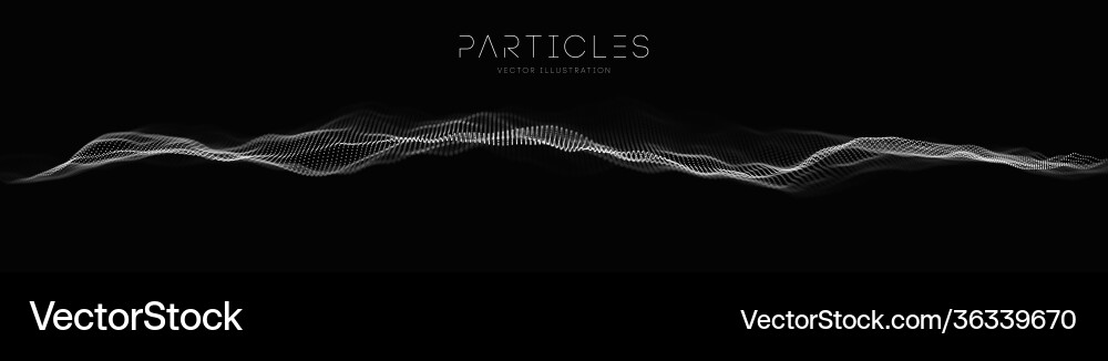 Sound waves music particle abstract Royalty Free Vector