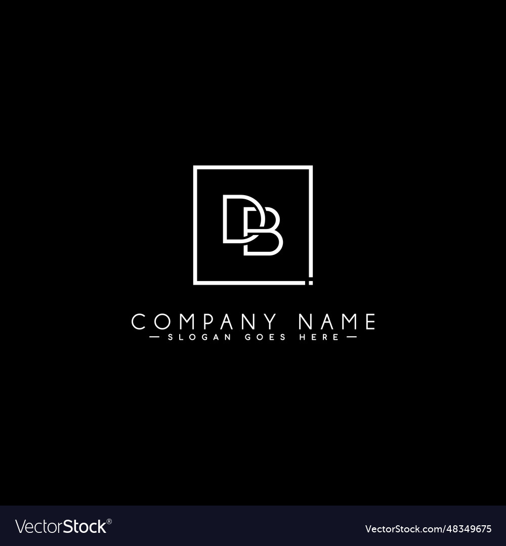 Creative logo for initials db in monogram style Vector Image