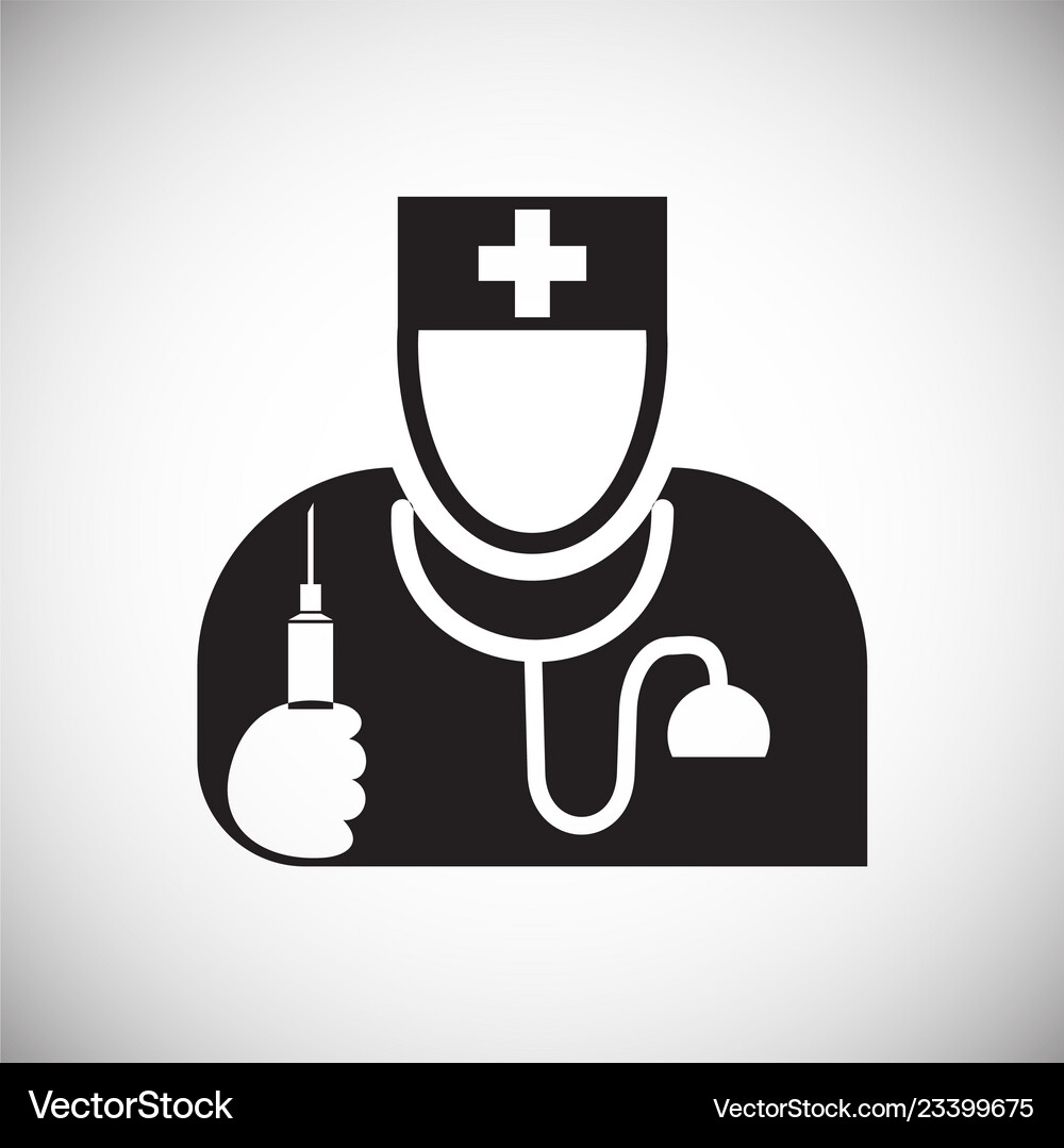 Doctor icon on white background for graphic Vector Image