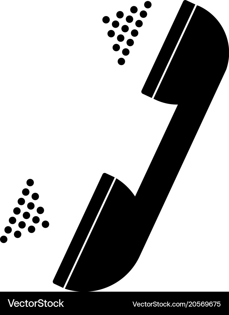 Handset set black and grey color Royalty Free Vector Image