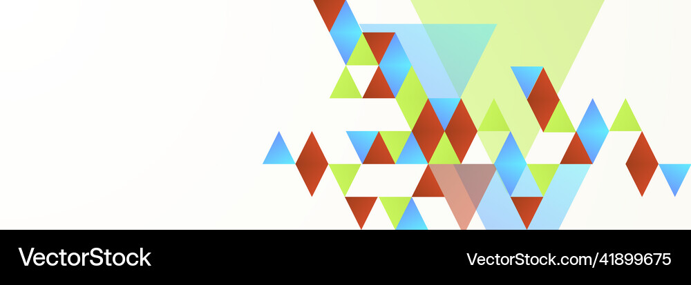 Memphis triangle blue orange green colorful Vector Image