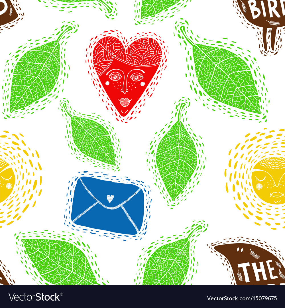 Seamless pattern with decorative elements Vector Image