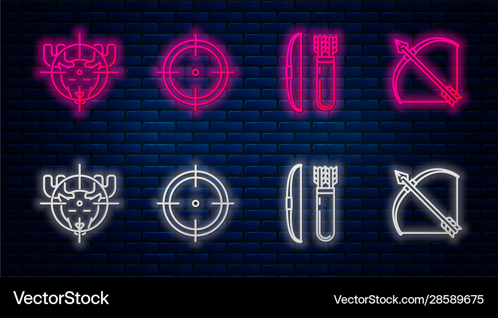 Set line target sport for shooting competition Vector Image