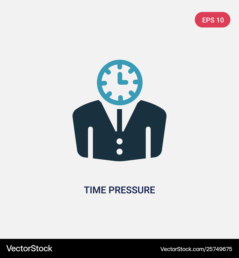 Two color time pressure icon from management Vector Image