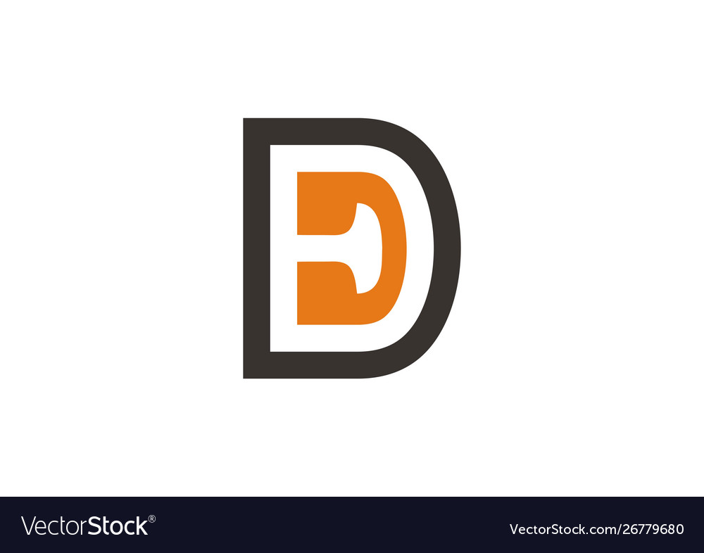 De initials Royalty Free Vector Image - VectorStock