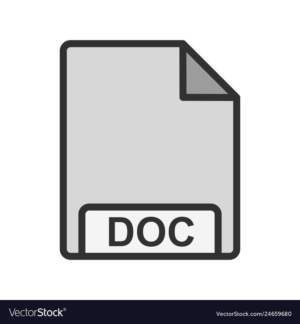 Doc icon Royalty Free Vector Image - VectorStock