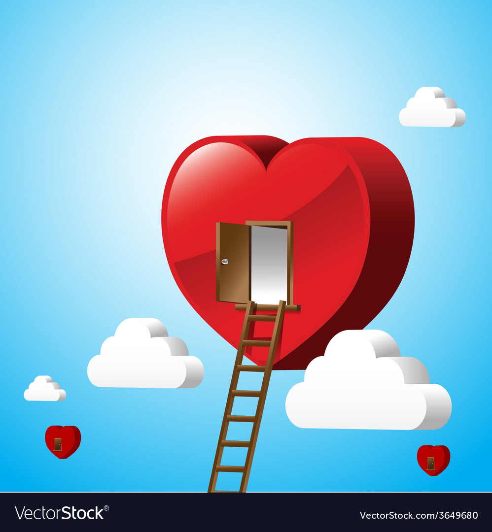 Just open heart happy valentine day 001 Royalty Free Vector