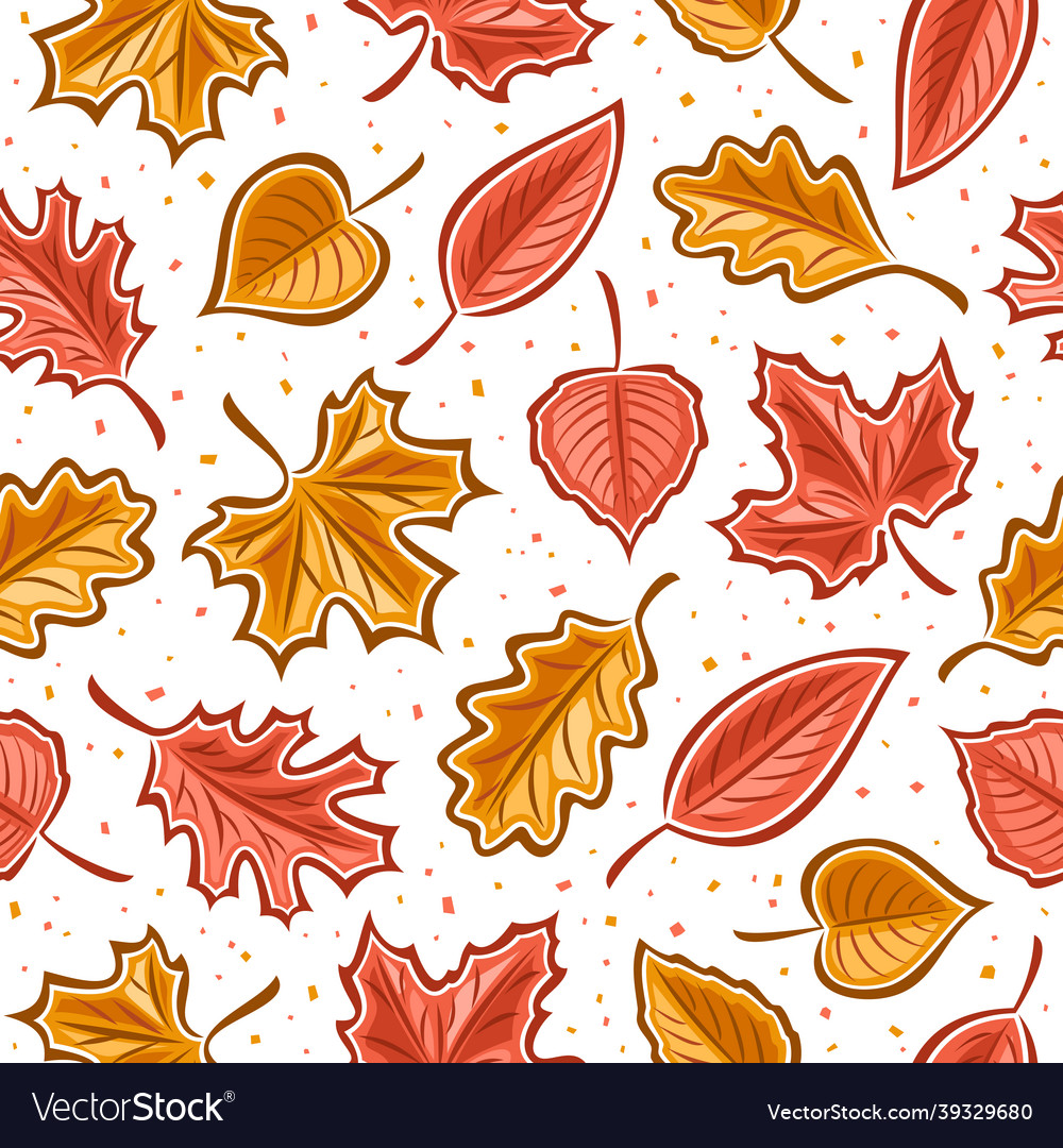 Leaves seamless pattern Royalty Free Vector Image