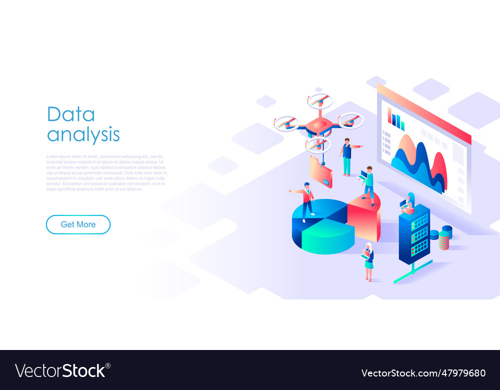 Modern flat design isometric concept of auditing Vector Image