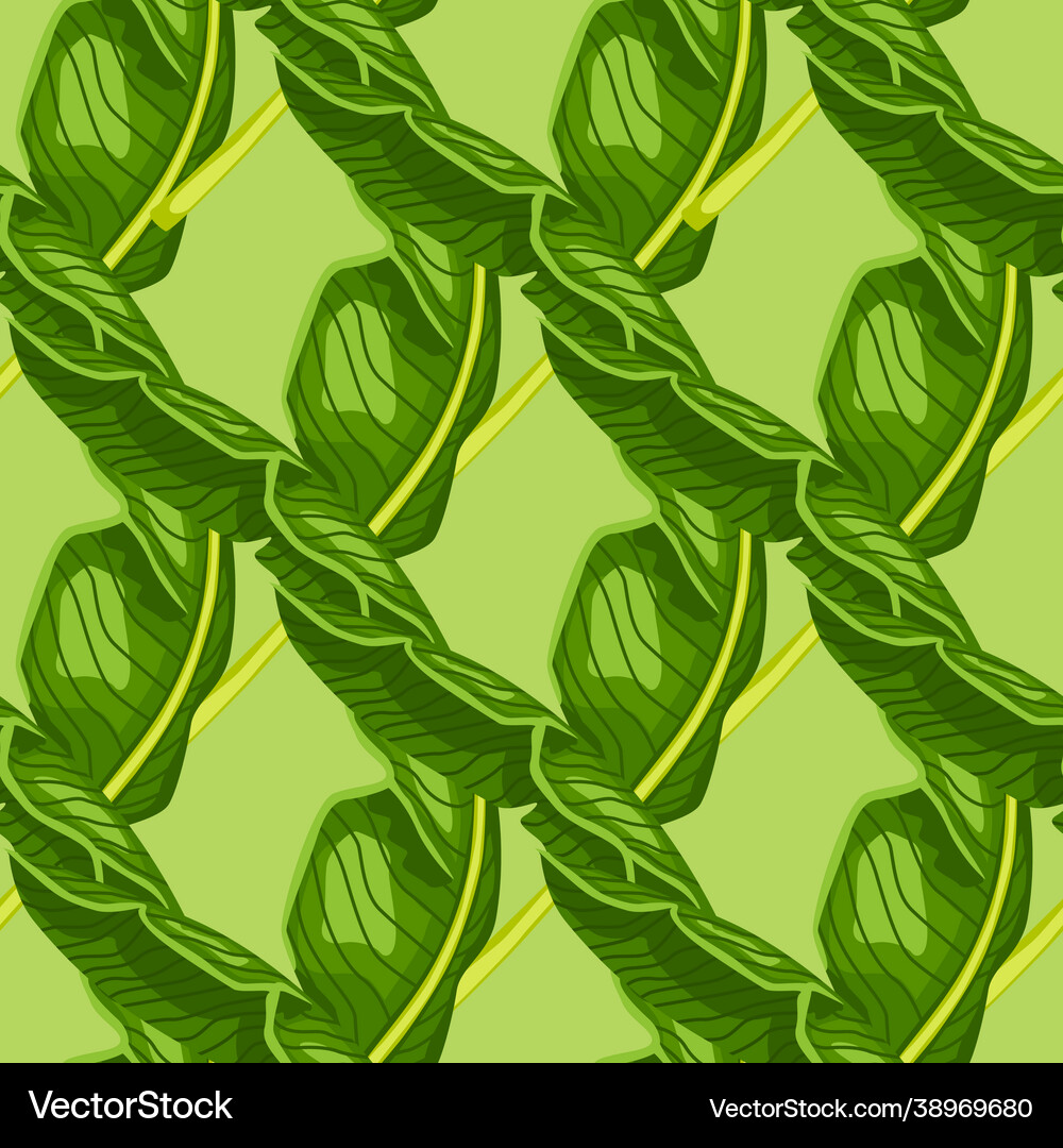 Natural seamless pattern with bright green tropic Vector Image