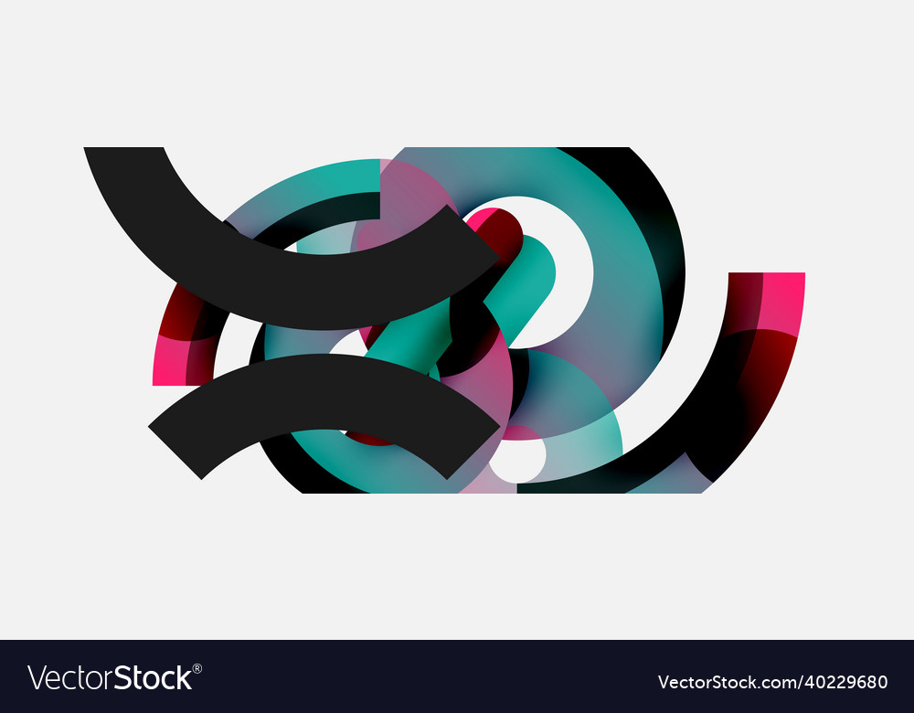 Round shapes circles and other geometric forms Vector Image