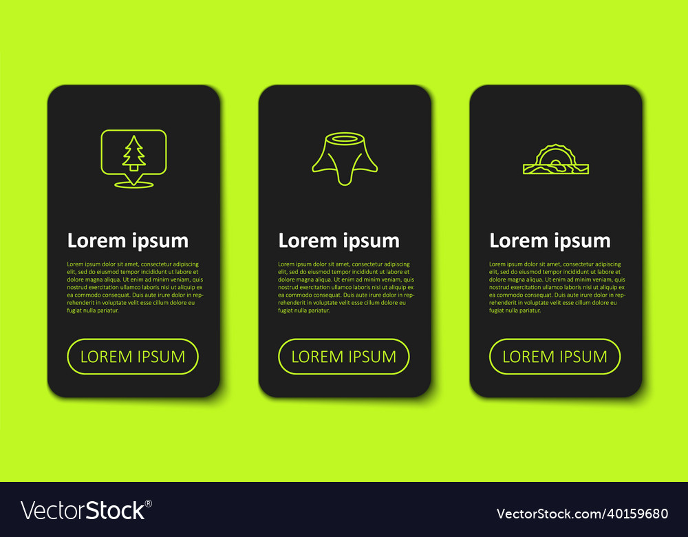 Set line location of the forest tree stump Vector Image Set line location of the forest tree stump Vector Image