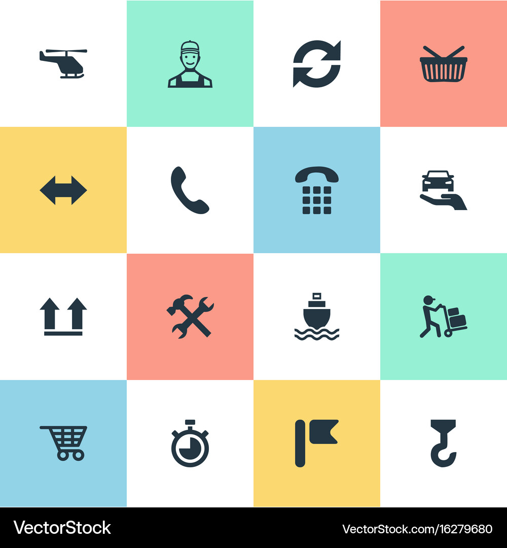 Set of simple logistics icons Royalty Free Vector Image