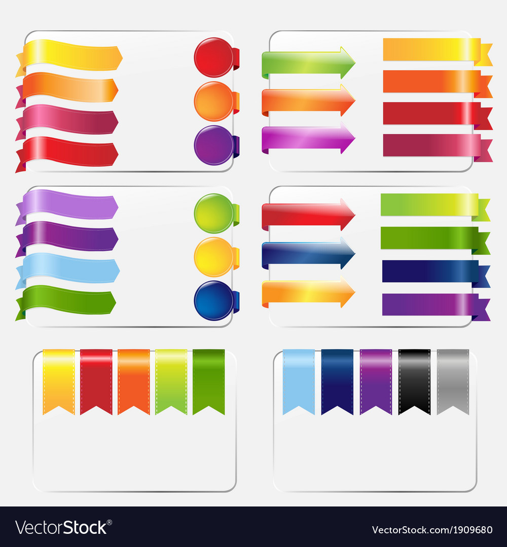 Web ribbons set Royalty Free Vector Image - VectorStock
