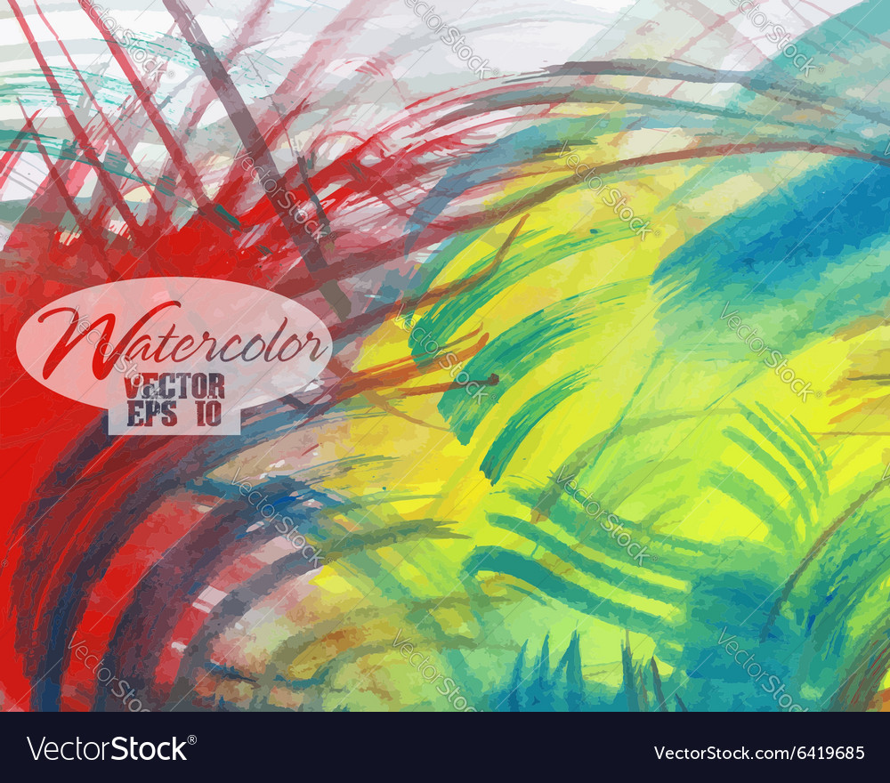 Abstract colorful watercolor Royalty Free Vector Image