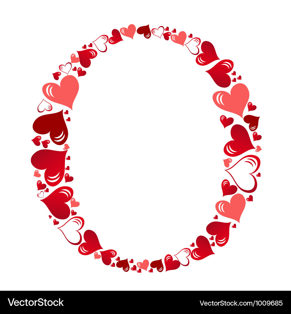 Alphabet of hearts Royalty Free Vector Image - VectorStock
