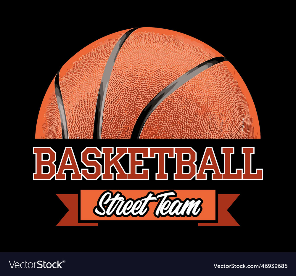 Basketball template for graphic design Royalty Free Vector