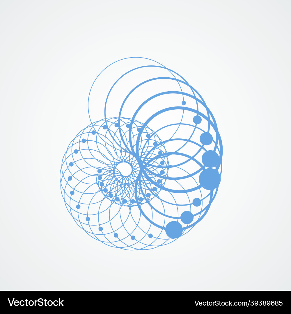 Circle connect twirl for banner design abstract Vector Image