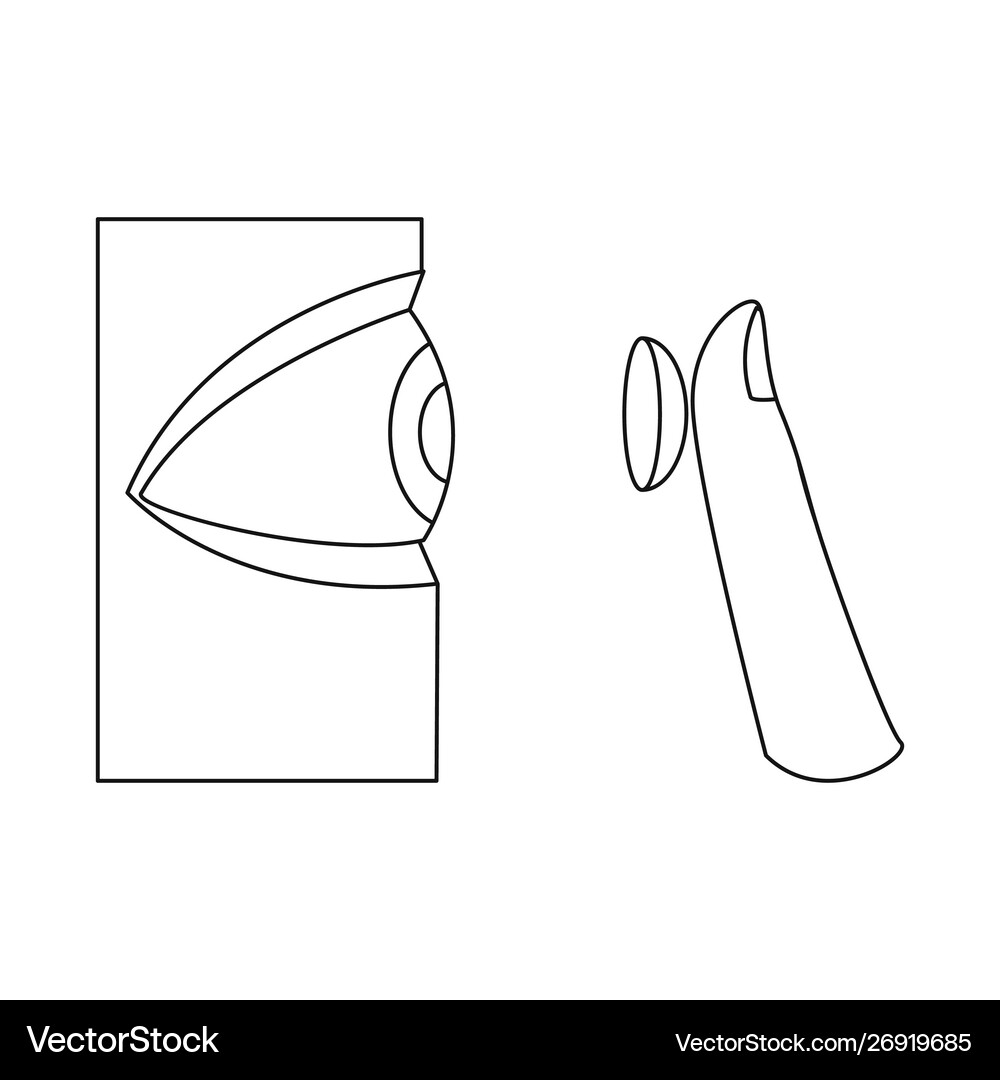 Isolated object lenses and eye sign collection Vector Image