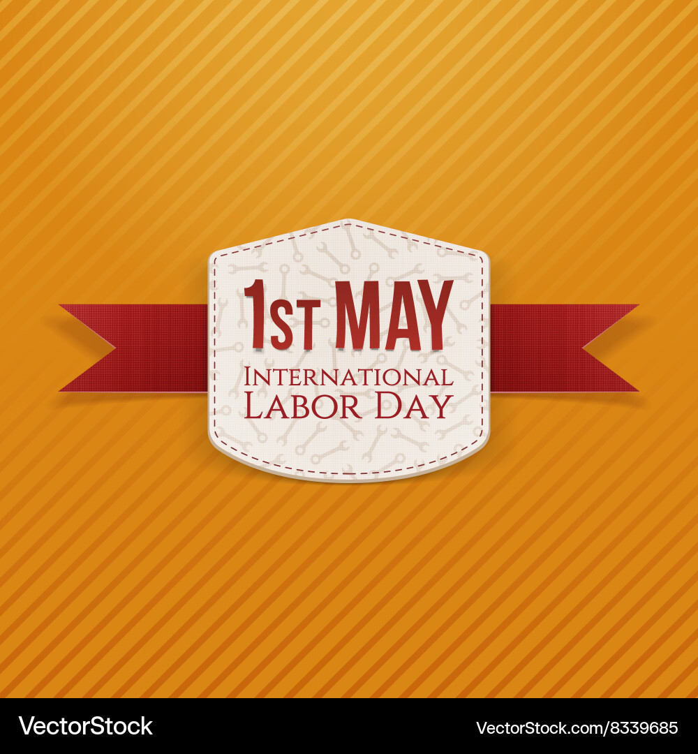 May 1st labor day paper banner Royalty Free Vector Image