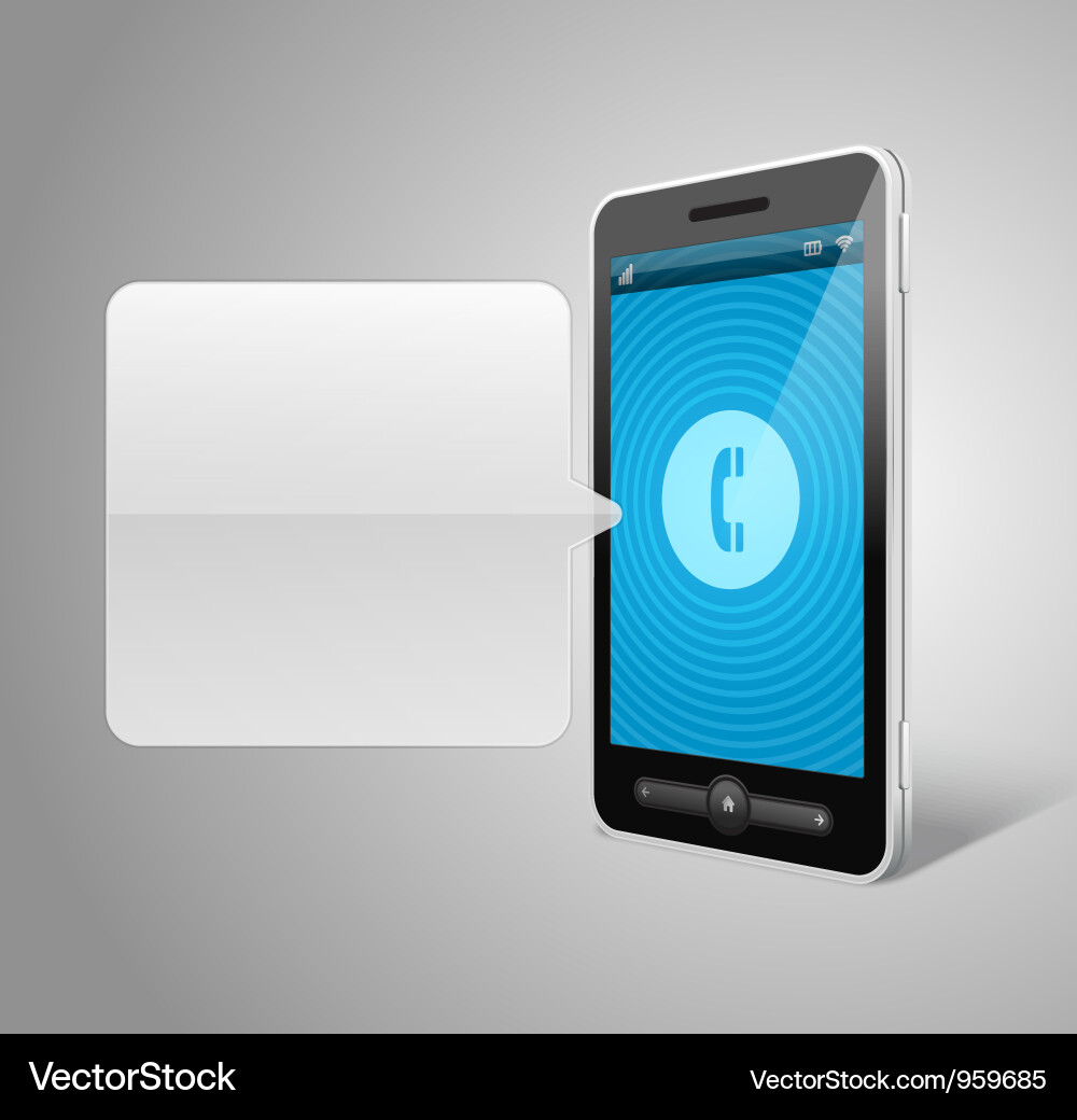 Mobile phone and incoming call icon Royalty Free Vector