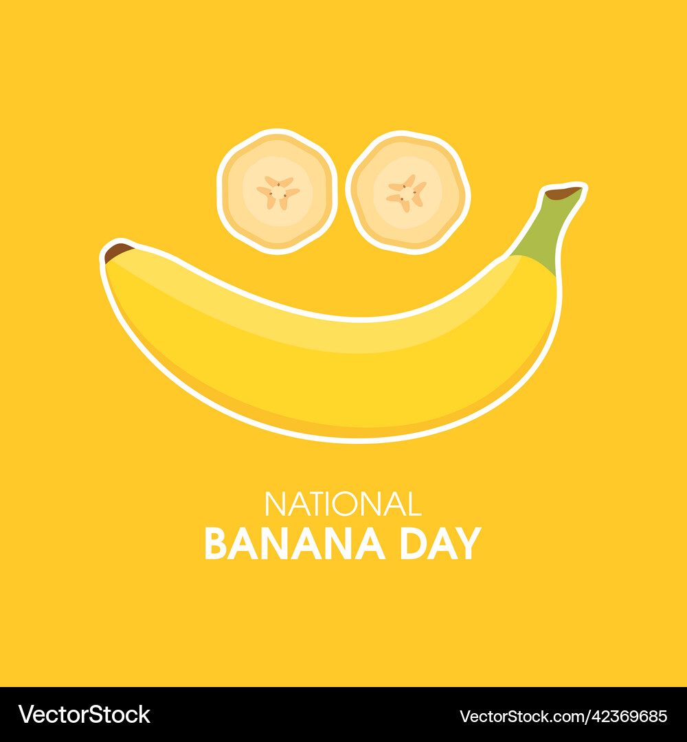 National banana day Royalty Free Vector Image - VectorStock