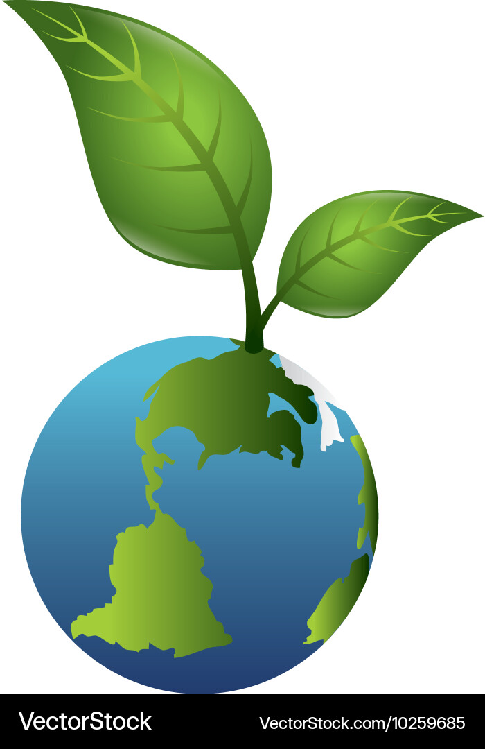 Planet world global earth ecology Royalty Free Vector Image