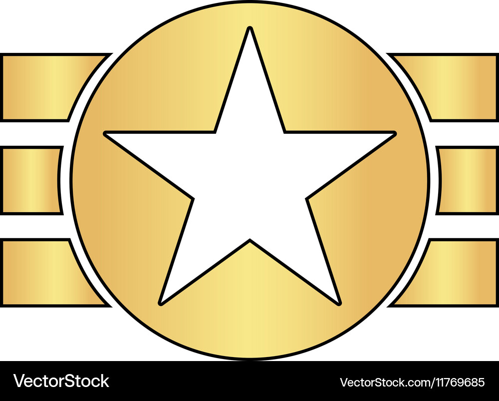 Ribbon Stern Computer Symbol Lizenzfreies Vektorbild