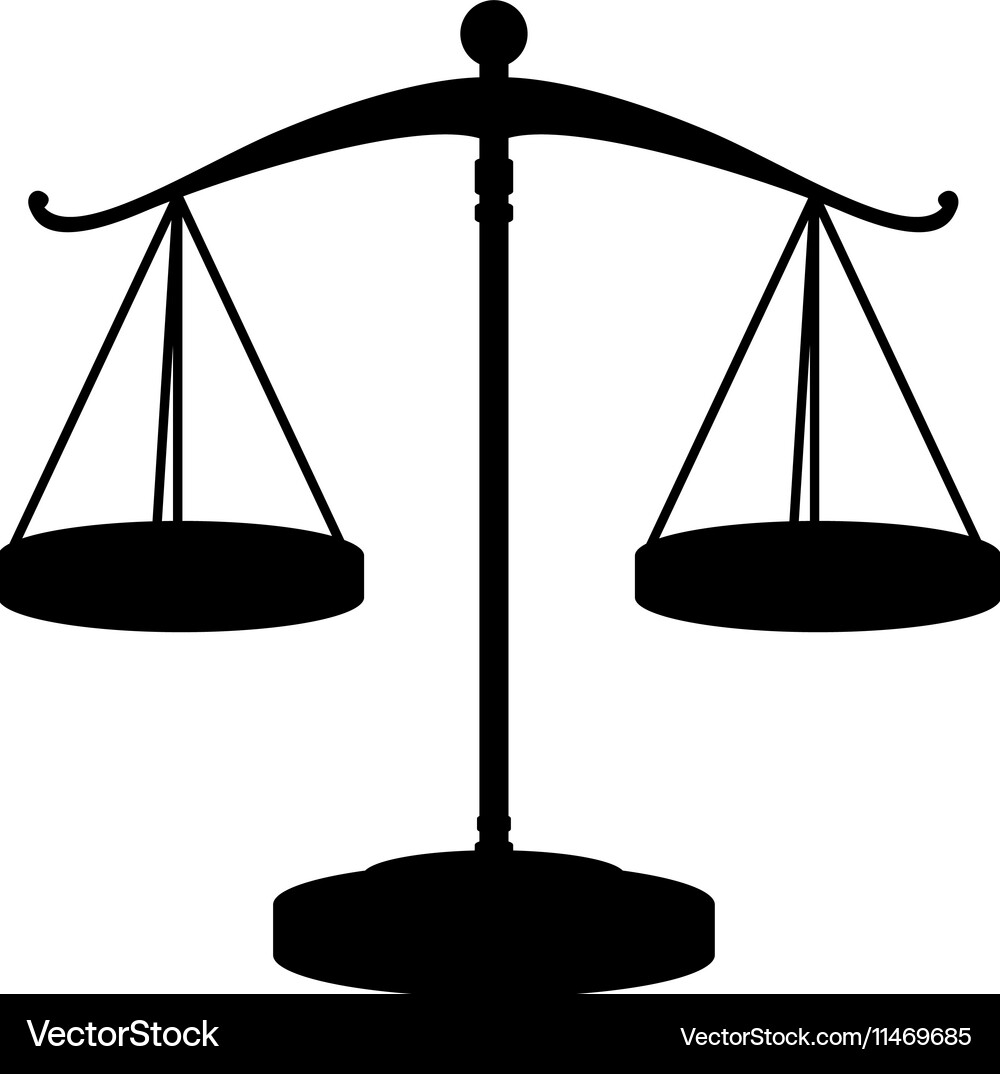 Scale of justice law Royalty Free Vector Image