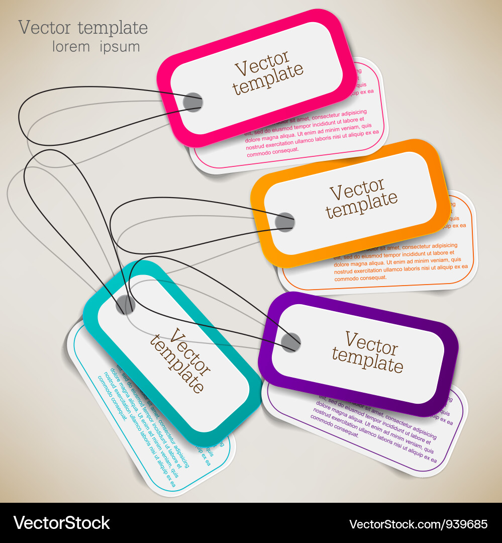 Set of bubbles stickers labels tags template Vector Image