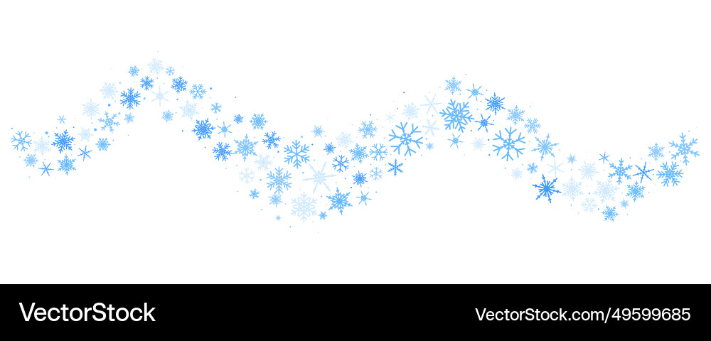 Snowflakes background winter holiday wavy Vector Image