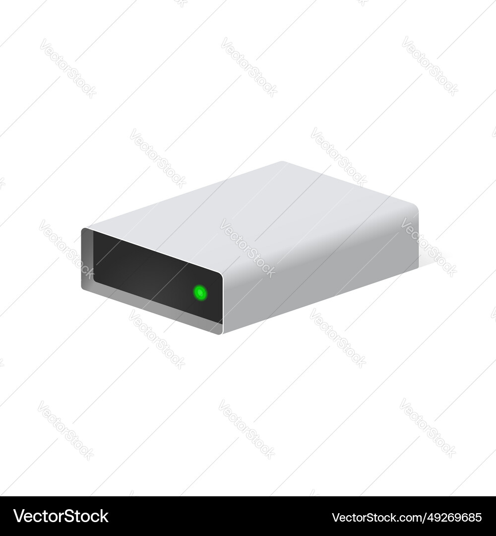 Volumetric hard disk or drive wifi router Vector Image