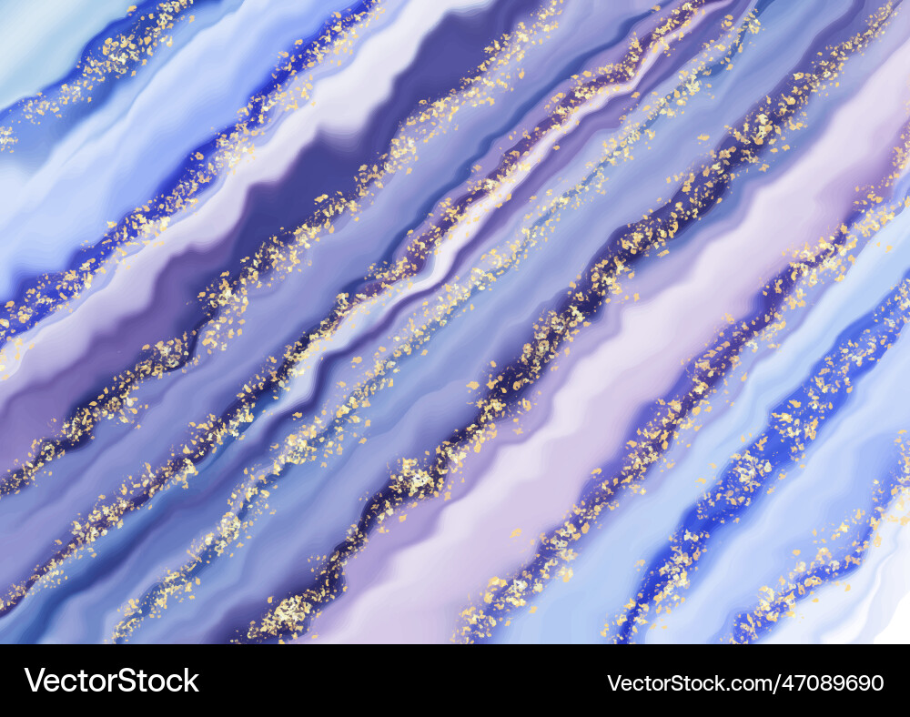 Abstract hand painted art background with gold Vector Image