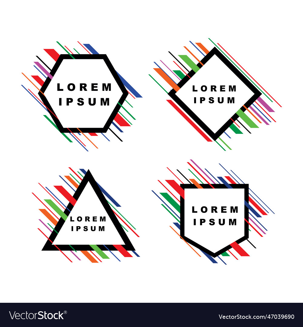 Artistic frame for text design template Royalty Free Vector