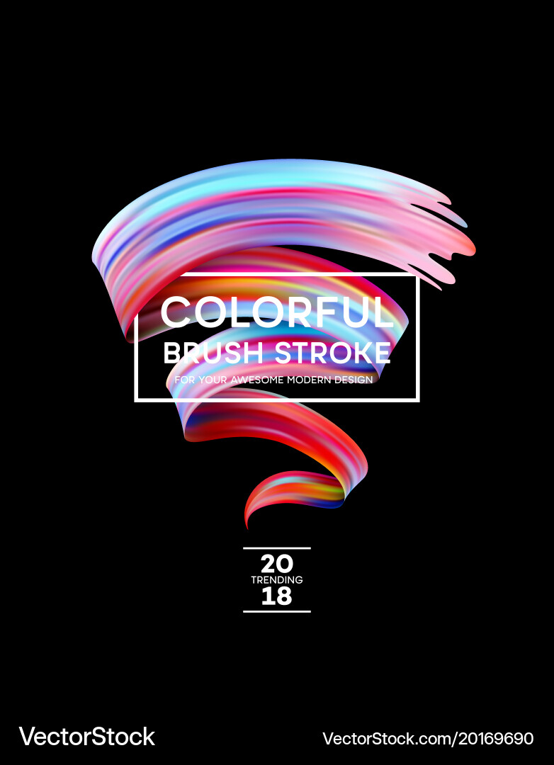 Bright color paint stains for modern poster Vector Image