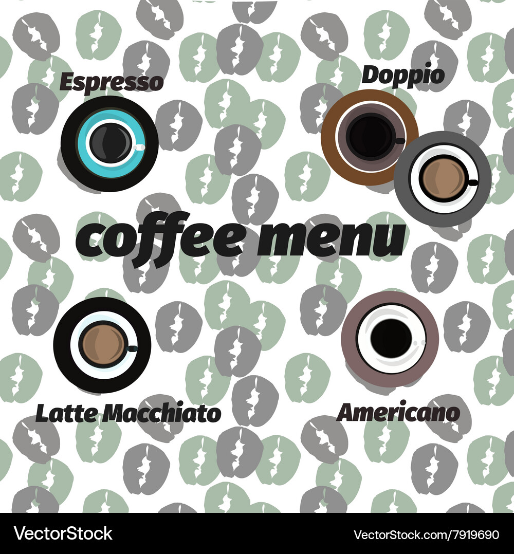 Coffee icon set menu for cafe bar shop Royalty Free Vector