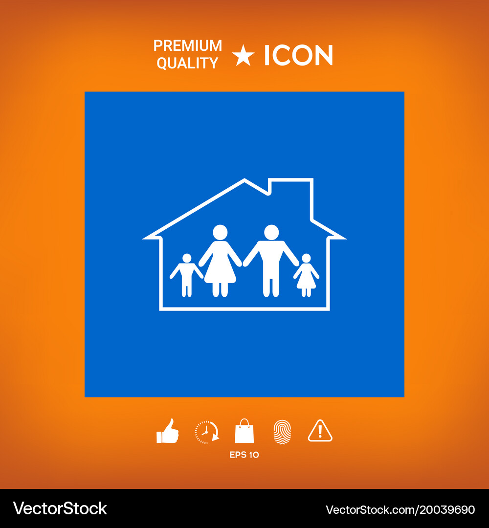 Family home icon Royalty Free Vector Image - VectorStock