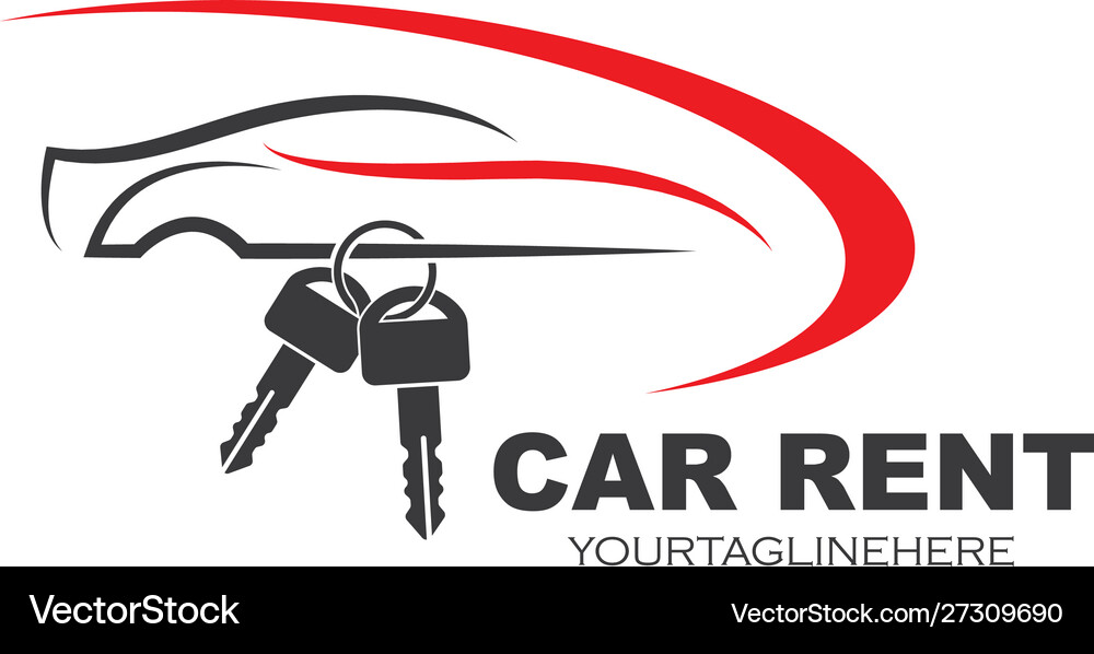 Icon and logo car rent Royalty Free Vector Image