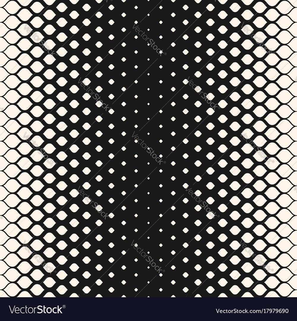 Monochrome geometric halftone seamless pattern Vector Image Monochrome geometric halftone seamless pattern Vector Image