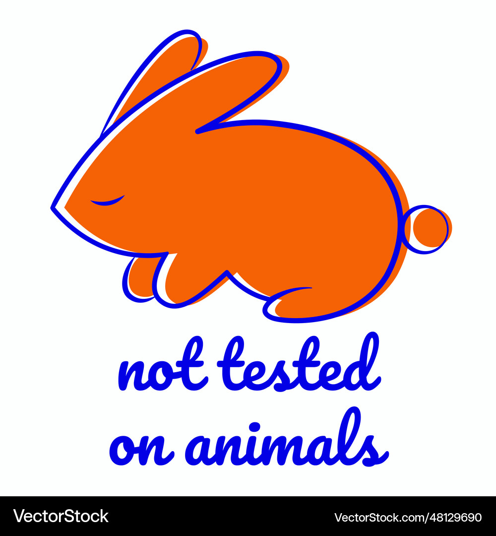 Not tested on animals icon bio ecology logo Vector Image