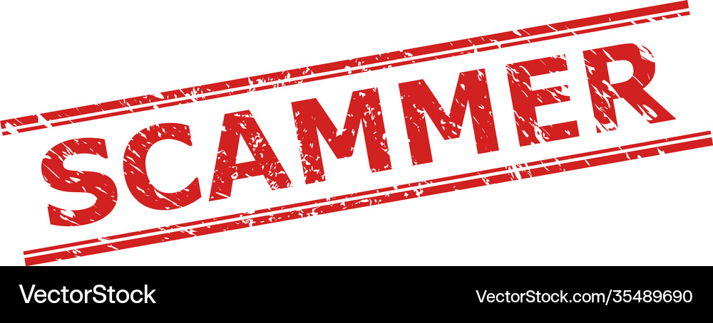 Red SCAMMER Watermark - Grunge Style Royalty Free Vector