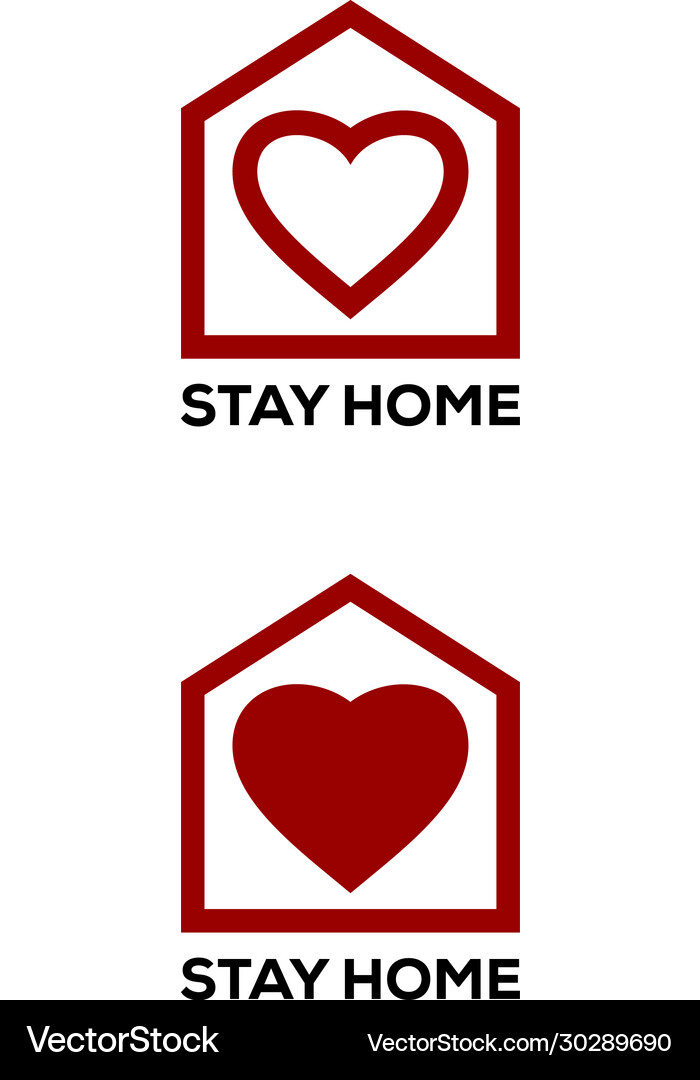 Stay at home with a symbol a padlock Royalty Free Vector