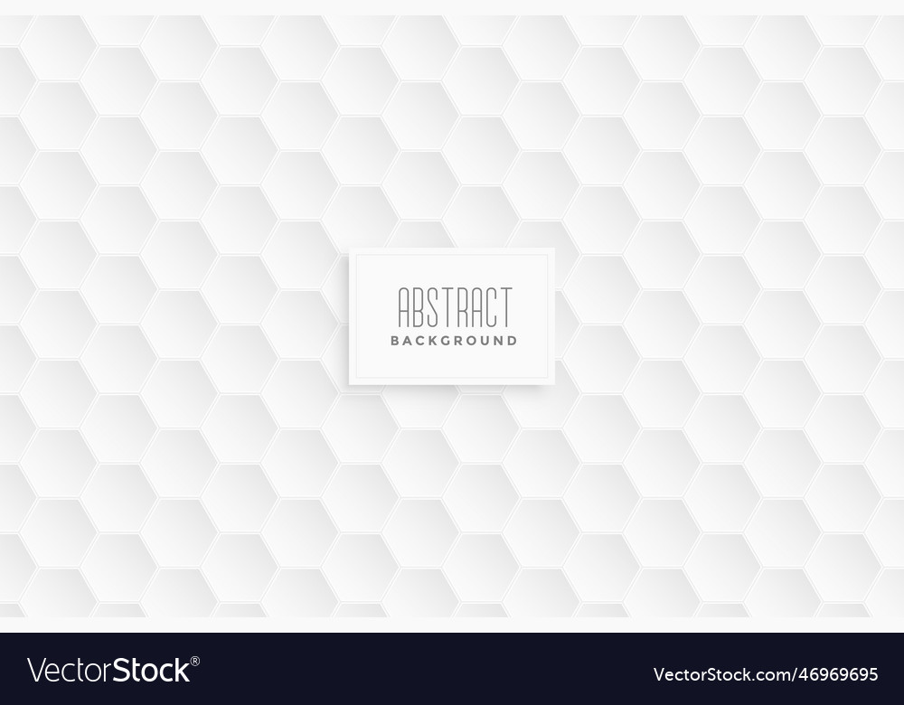 3d hexagonal white pattern background Royalty Free Vector
