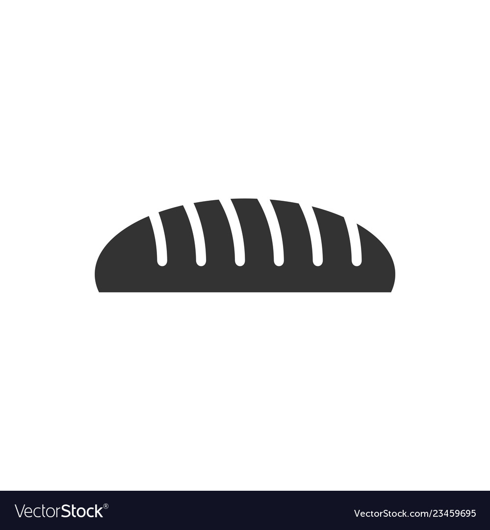 Bread icon flat Royalty Free Vector Image - VectorStock