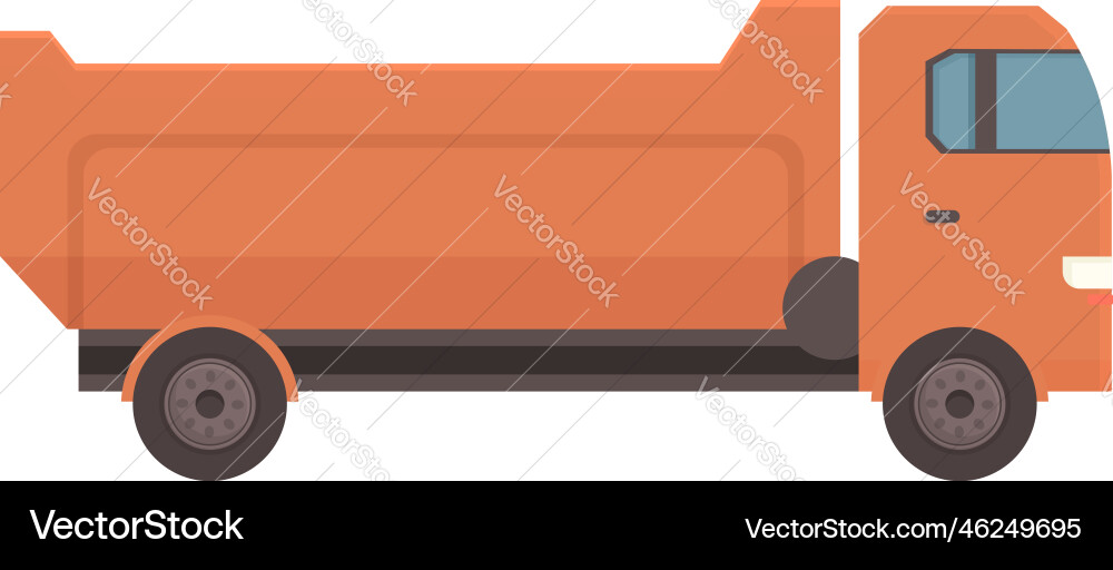 Construction truck icon cartoon tipper Royalty Free Vector