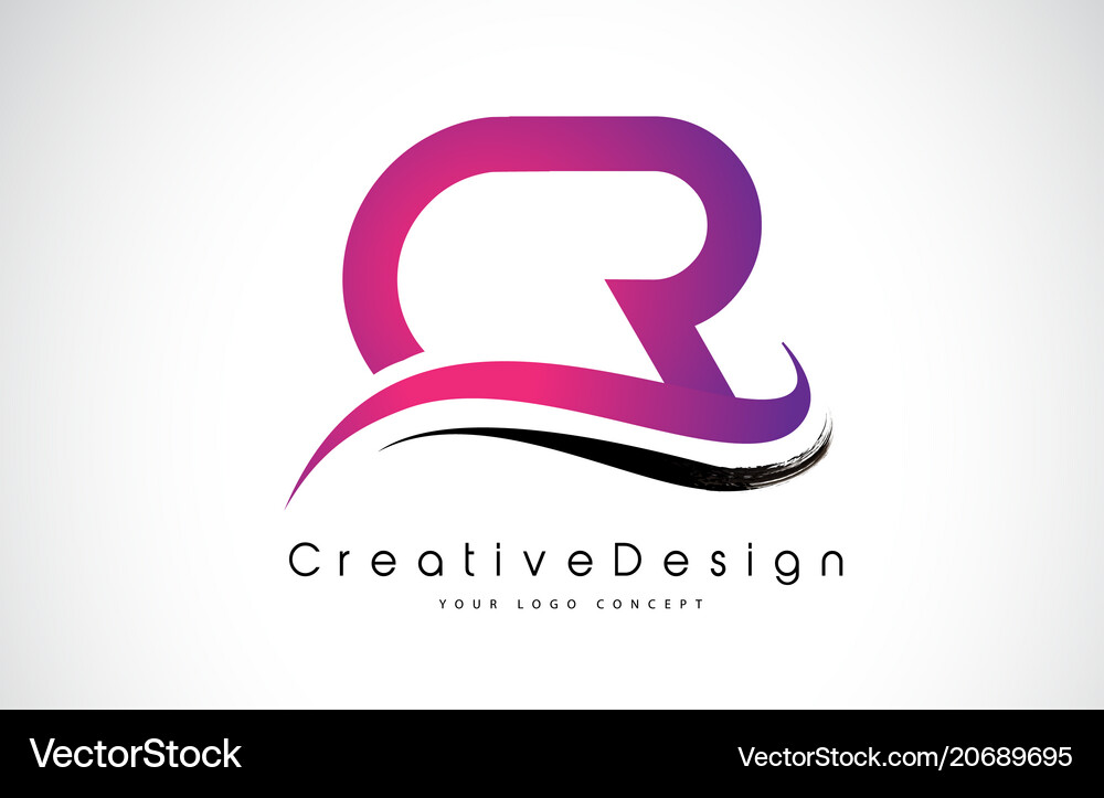 Cr c r letter logo design creative icon modern Vector Image