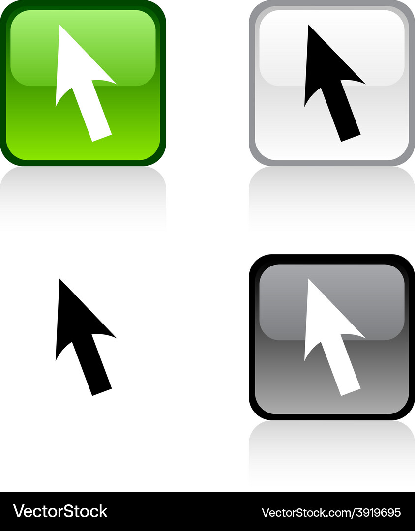 Cursor button Royalty Free Vector Image - VectorStock